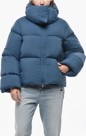 Bacon Collar-Shaped Hood STORM ROD Down Jacket size S