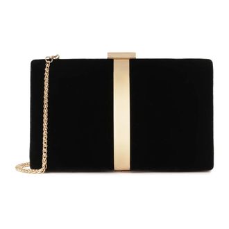 Kazar Elegante schwarze Samt-Clutch-Tasche - - Bags - Damen - Schwarzk - ONE SIZE