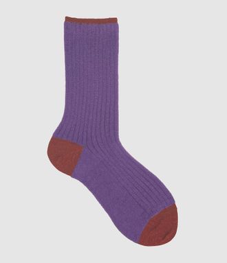 Alto Milano Chaussettes Susan Donna Calzino Viola