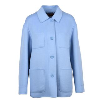 Max Mara Femme, Vestes, Bleu, Taille: 38 FR Extra en veste en panno