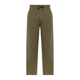 Balmain Hose mit gesticktem Logo - - Trousers - Herren - Gr&uuml;n - XL