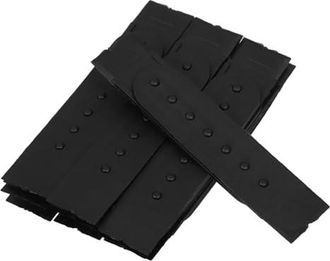 Holibanna Lot de 12 Boucles &agrave; Pression en Plastique Noir, Sangle R&eacute;glable Snapback &agrave; 7 Trous pour Casquettes de Baseball, Accessoires de R&eacute;paration Universels p