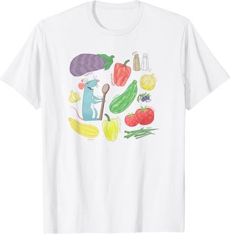 Disney Pixar Ratatouille Remy Ratatouille Recipe Icons T-Shirt