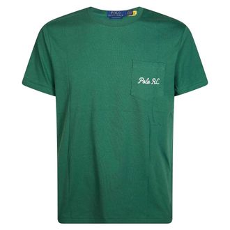 Polo Ralph Lauren Homme, Tops, Vert, Taille: M T-shirt &agrave; ourlet fendu personnalis&eacute;