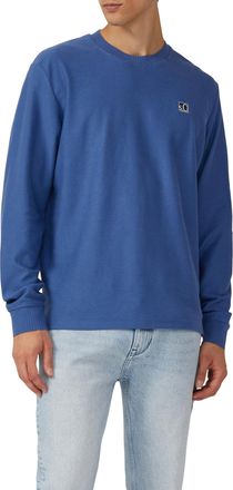 s.Oliver Leichtes Sweatshirt mit Rippstruktur und Logo
