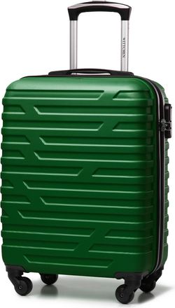 Wittchen Reisekoffer Handgepäck Kabinengepäck Rollkoffer Hartschale aus ABS mit 4 Spinner-Rollen Zahlenschloss Teleskopgriff A-Line II Größe S Grün