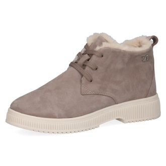 Caprice Damen Schn&uuml;rschuhe aus Leder Gef&uuml;ttert, Braun (Taupe Suede), 38 EU