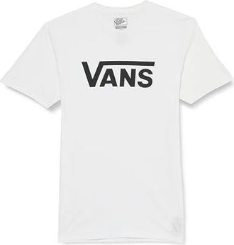 Vans Classic Drop V SS Crew Tee-B, Blanc et Noir, M