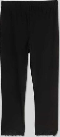 Tom Tailor Denim Slim Fit Leggings aus Baumwoll-Mix mit Spitzenbesatz