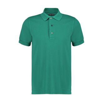 Tom Ford Regular Fit Kurzarm Piqu&eacute; Poloshirt - - Tops - Herren - Gr&uuml;n - 2XL