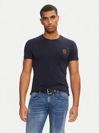 Versace T-Shirt AUU01005 1A1001 Dunkelblau Regular Fit
