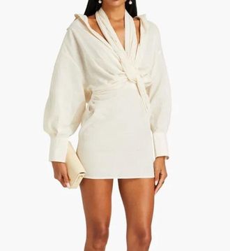 Jacquemus Neutral Le Papier Mini Dress Size S