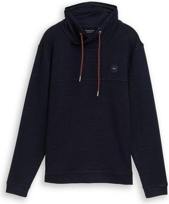 Tom Tailor Langarmshirt T-Shirt Snood Langarmshirt mit Logo-Badge