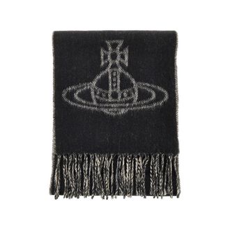 Vivienne Westwood Single Orb double-face wool scarf Woman One Size