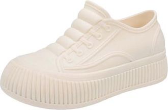 Generic Chaussures de pluie décontractées pour femme - Bottines courtes - Pour lextérieur - Chaussures décontractées pour femme - Chaussures de pluie à lacets