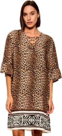 Liu Jo Femme, Robes, Brun, Taille: 44 FR Kaftan Dress Va6054