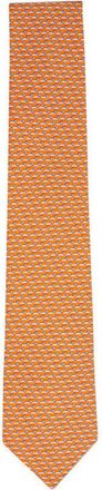 Ferragamo patterned silk tie - Orange