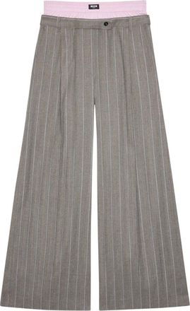 Msgm Msgm, Femme, Pantalons, Gris, Taille: 36 FR Pantalon large