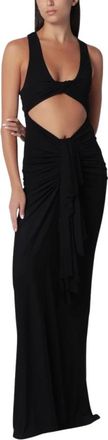 CHRISTOPHER ESBER Vivenda Robe &agrave; Volants Devant - Femme - Robes - Noir - Taille: 36 FR