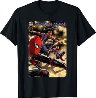 MARVEL Spider-Man: No Way Home Spider-Men Comic Cover T-Shirt