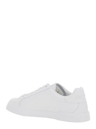 Dolce & Gabbana Mens Sneaker Portofino Light White Leather Cotton Trainers