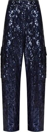 Rotate Pantalon cargo à sequins