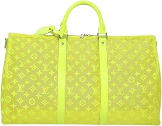 Louis Vuitton unisex, Pre-owned, Jaune, Taille: ONE Size Pre-owned Keepall bandouliere bag