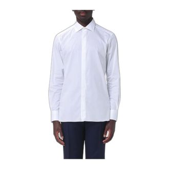 Ermenegildo Zegna Chemise classique en popeline stretch - Homme - Chemises - Blanc - Taille: 2XL