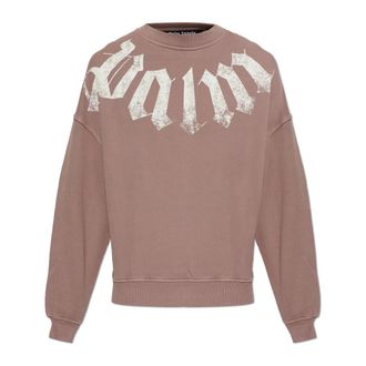 Palm Angels Logo Sweatshirt - - Sweatshirts & Hoodies - Herren - Lila - XS
