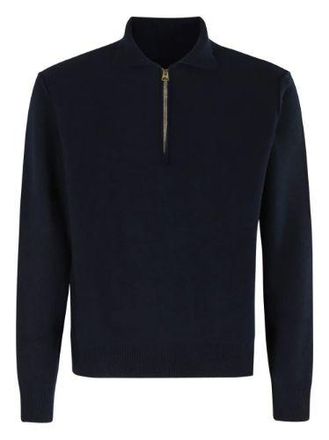 Fortela Fortela | Woven Wool Zippered Sweatshirt - L