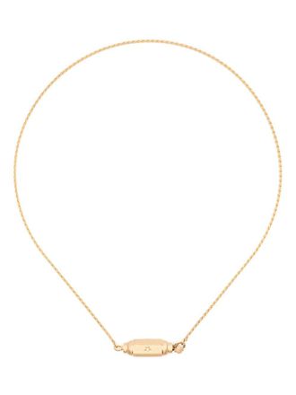 Marie Lichtenberg collier Micro Coco en or 18ct pav&eacute; de diamants - Jaune