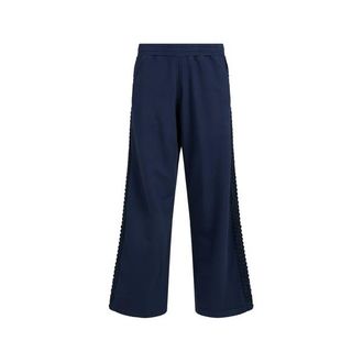 Arte Pantalon droit &agrave; broderie en coton
