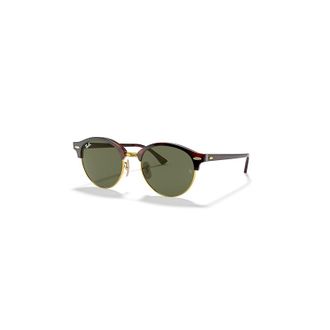 Ray-Ban Clubround Classic Sonnenbrillen Havana Rot Fassung Gr&uuml;n Glas 51-19