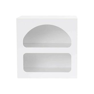 Dmora Nachttisch Kappa 50x38x50 cm Wei&szlig;, 3 B&ouml;den