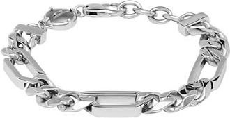 Diesel Bracelet homme en acier inoxydable avec fermoir mousqueton