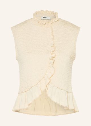 Sandro Sandro Blusentop Mit R&uuml;schen gelb