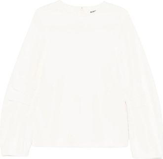 Jil Sander Femme, Pulls, Blanc, Taille: 38 FR Pull en laine m&eacute;lang&eacute;e