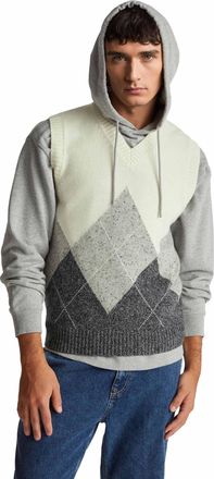 Benetton Herren Gilet 1ngvk401j Weste, Wei&szlig;, L