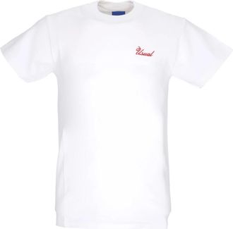 Usual Wei&szlig;es Signature T-Shirt Kurzarm - - Tops - Herren - Wei&szlig; - XL