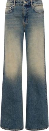 Moschino Femme, Jeans, Bleu, Taille: W33 Pantalon &eacute;vas&eacute; en denim de coton
