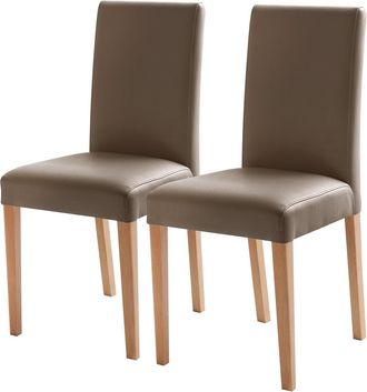 Ars Natura home24 Esszimmerstuhl Flen 2er-Set 44 x 92 x 57cm Beige/Cappuccino Buche Hell
