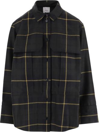 Patou Femme, Vestes, Multicolore, Taille: 36 FR Chemise en laine &agrave; carreaux avec poches