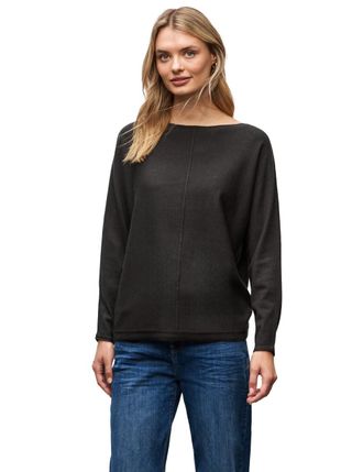 Street One Damen 3015504 Basic Dolman Pullover, Darkest Brown, 38
