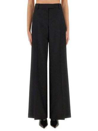 Alexander McQueen Wool-Mohair Side Stripe Trousers - Black