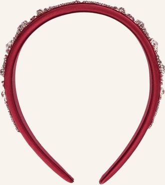 Etro Etro Haarreif Aus Satin Mit Schmucksteinen rot