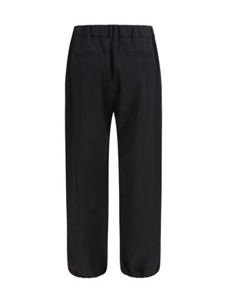 Burberry Wool Twill Jogging Trousers - Black