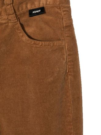 Aspesi Wide-Bottom Cotton Trousers - Brown