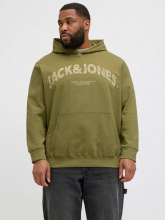 Jack & Jones Plus Size Kapuzensweatshirt JORALMERIA SWEAT HOOD PLS mit Logo Print