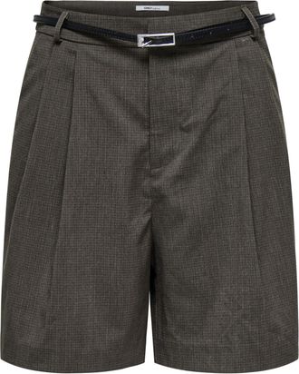 Only Onlgaria Life Hw Belt Check Shorts TLR