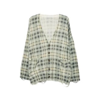 R13 Plaid-check Cardigan